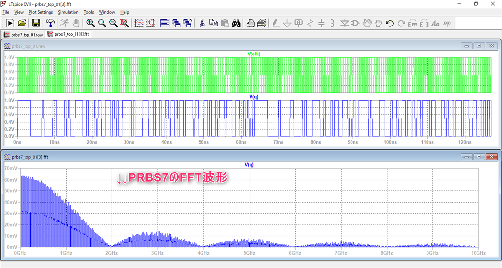 【LTSpice】PRBS7発生回路を作ってみよう ～FFT解析あり～ - エンジニア くま Blog